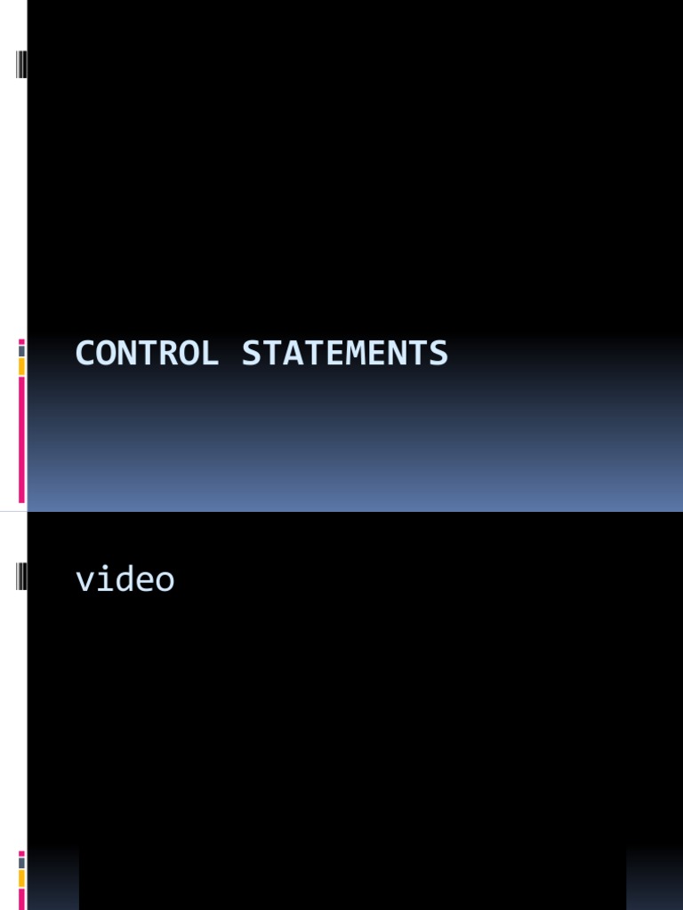 Control Statements | PDF