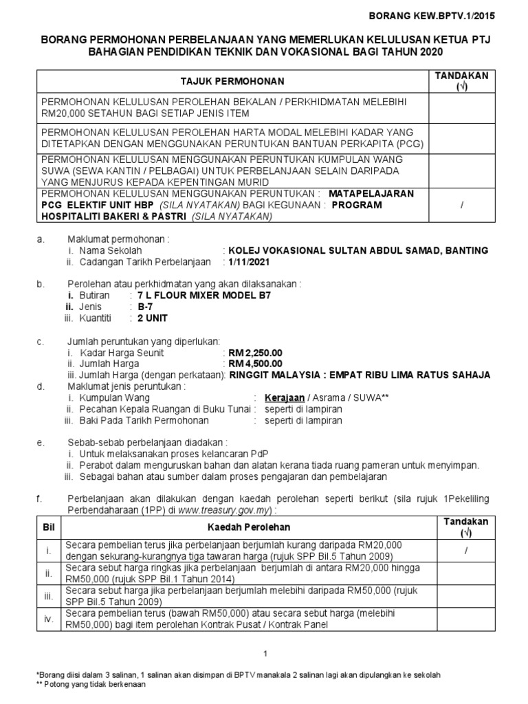 Borang Kelulusan 2 | PDF