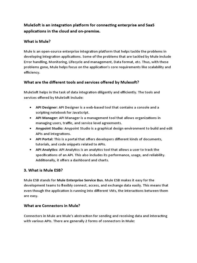 Mulesoft Is An Integration Platform For Connecting Enterprise and Saas ...