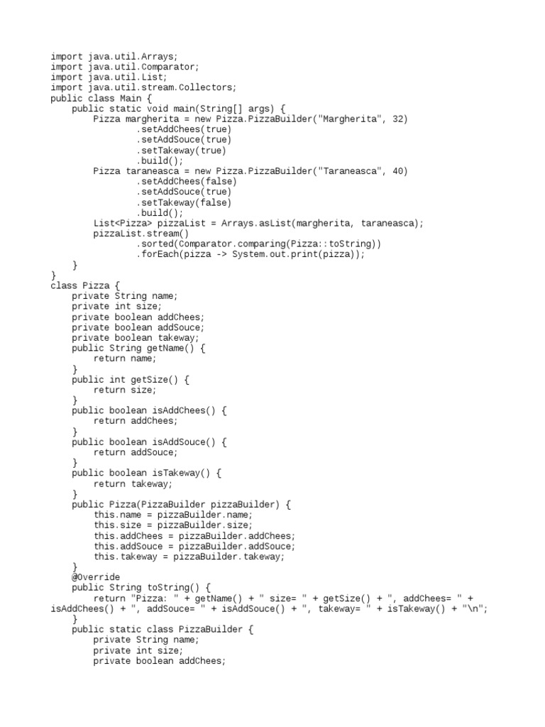 Pizza Builder Pdf Boolean Data Type Computer Programming