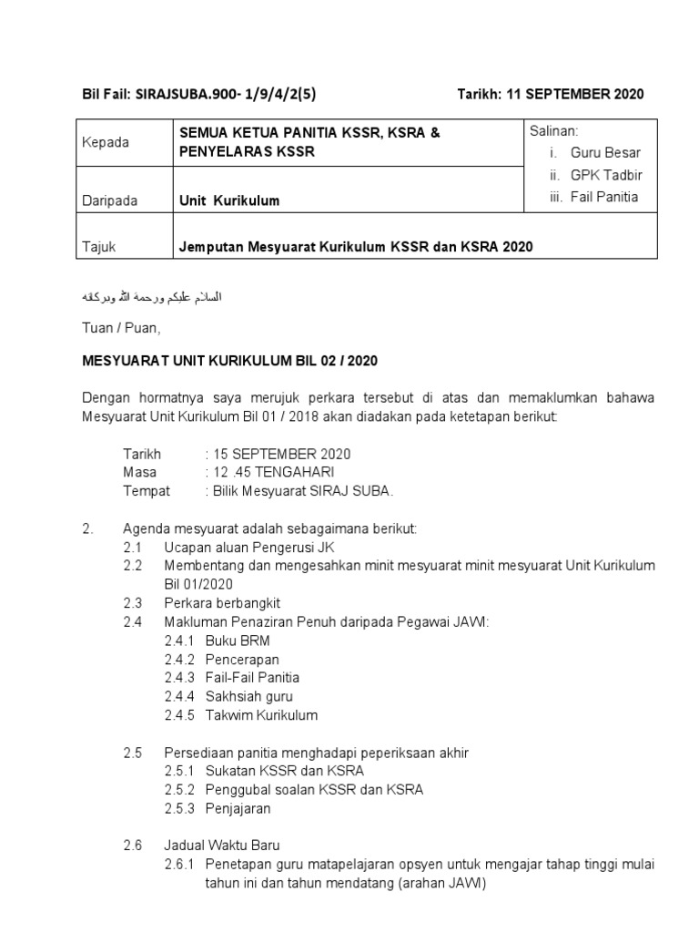 Surat Panggilan 022020 | PDF