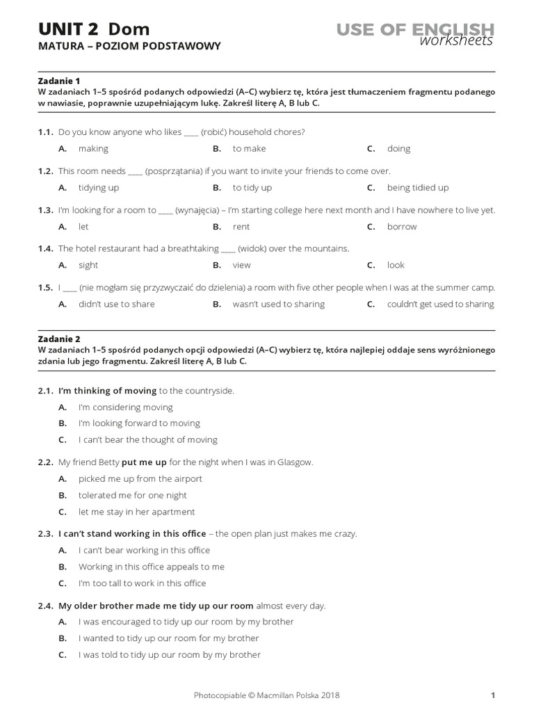 Use of English Unit 02 Dom | PDF