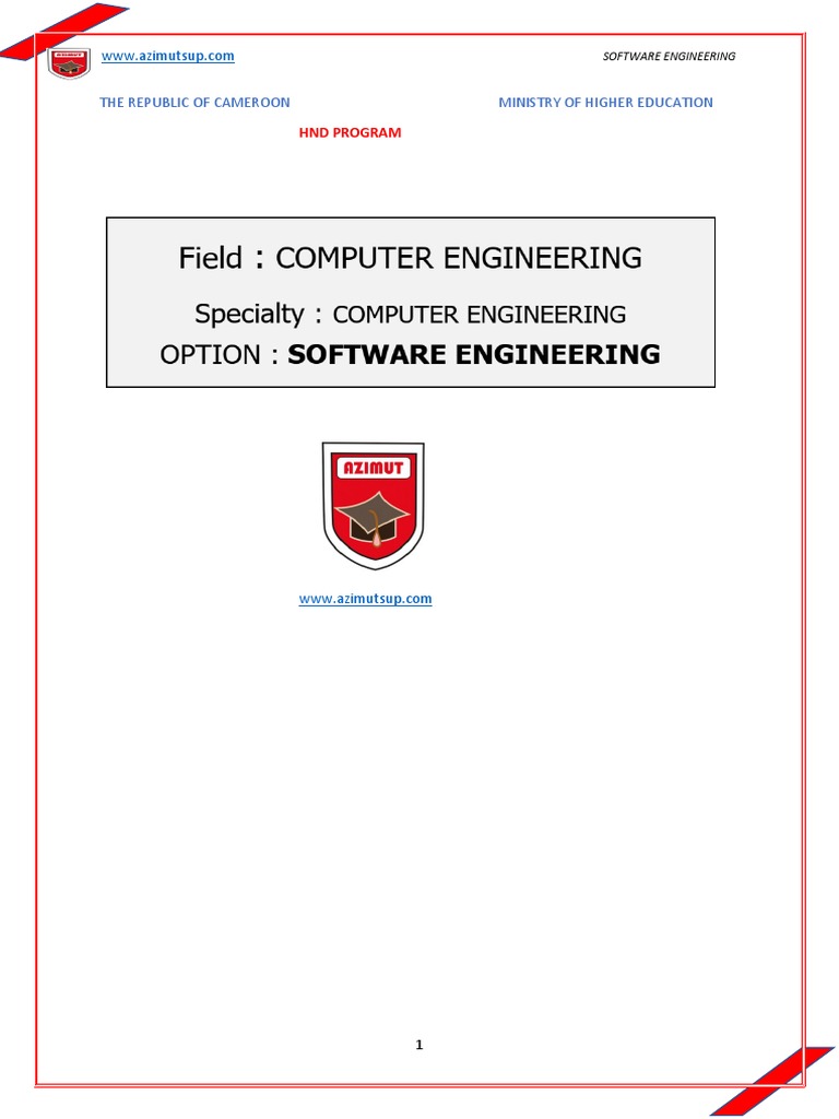 HND in Software Engineering Cameroon Program Content 2022 | PDF ...