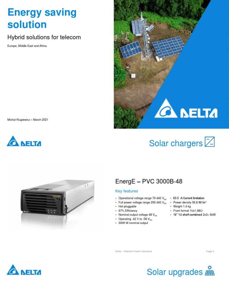Energy Saving Solution: Hybrid Solutions For Telecom | PDF