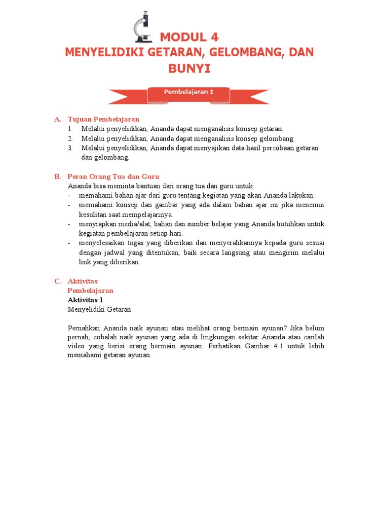 MODUL Getaran Dan Gelombang | PDF