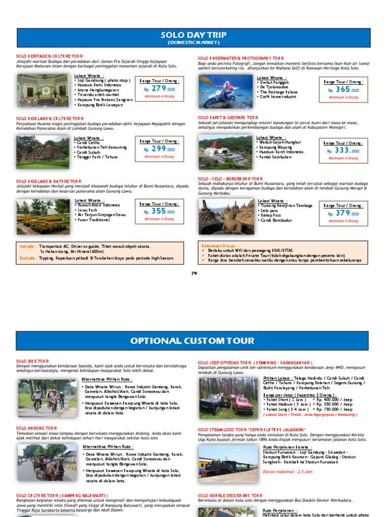 Solo City Tour Package | PDF