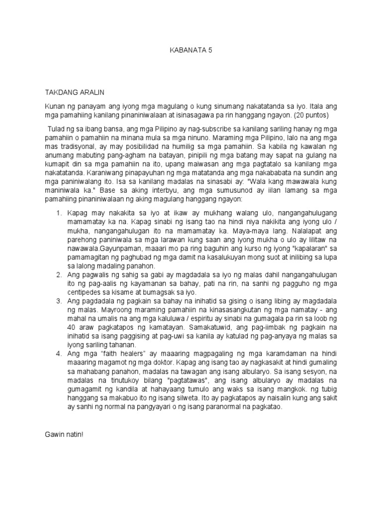 Kabanata 5 6 | PDF