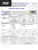 Learners Profile Form | PDF