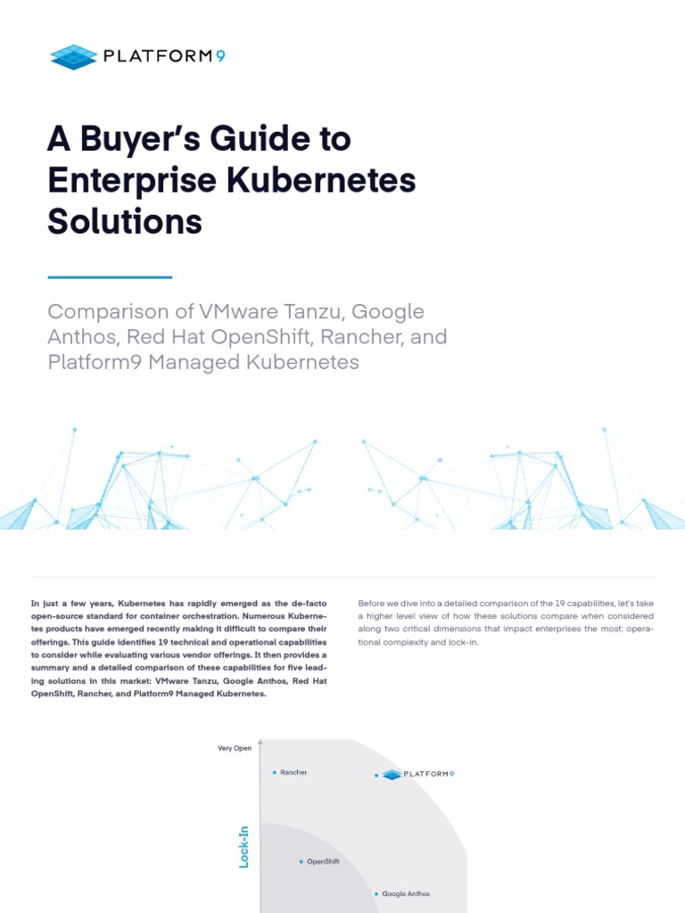 Buyers Guide Openshift Vs Tanzu Vs Anthos Vs Rancher Vs Platform9 | PDF ...