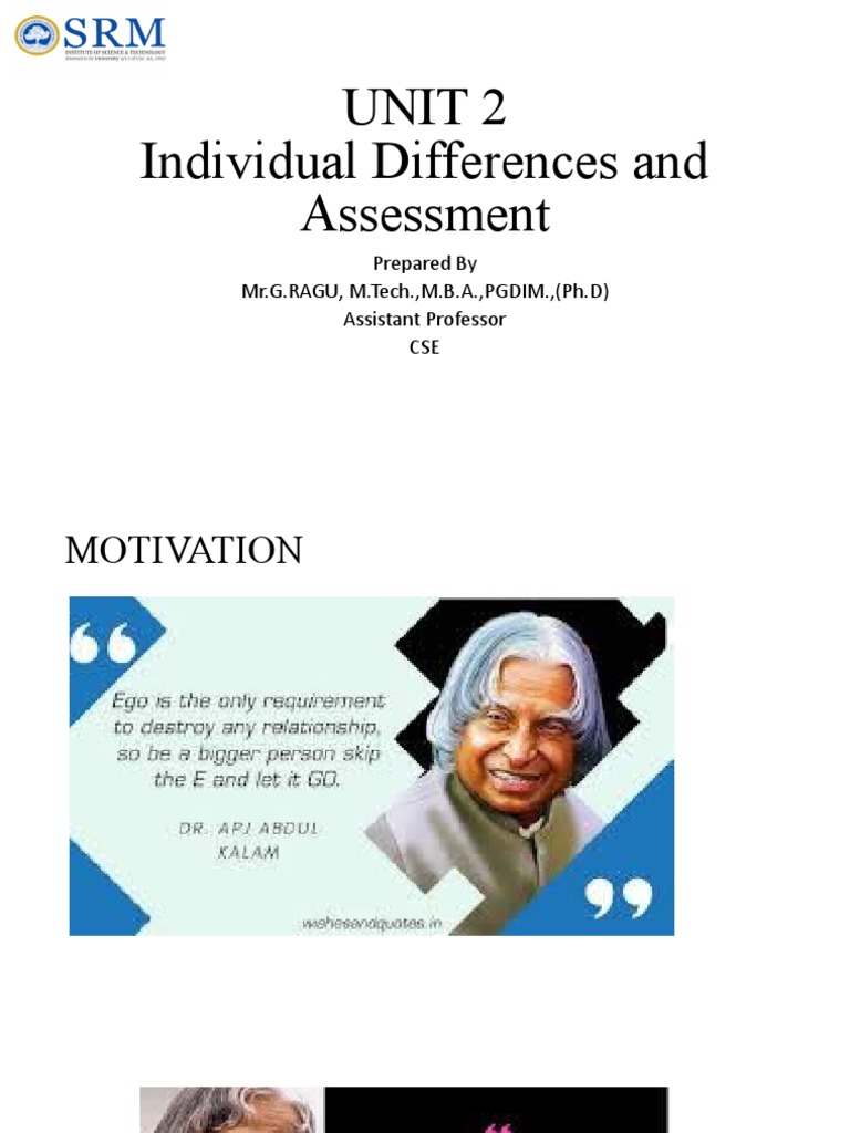 Individual Differences in Assessment | PDF | Test (Assessment ...
