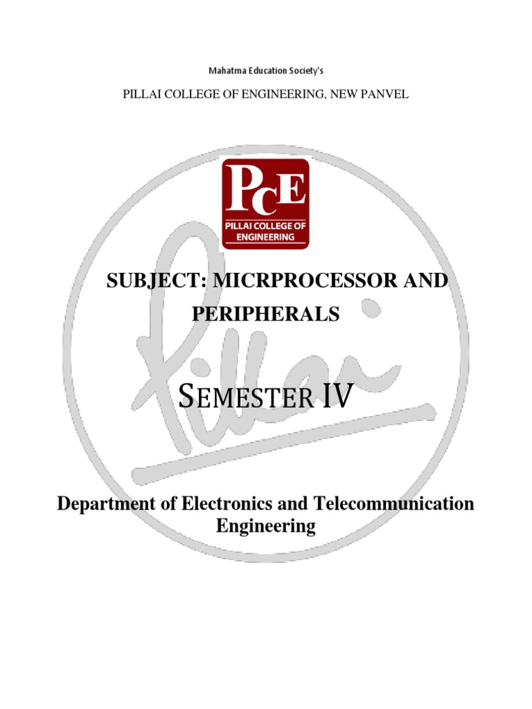Microprocessor and Peripherals - Sem - 4 - Extc | PDF | Central ...
