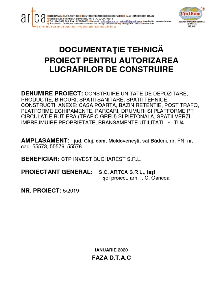 Memoriu Dtac CTP | PDF