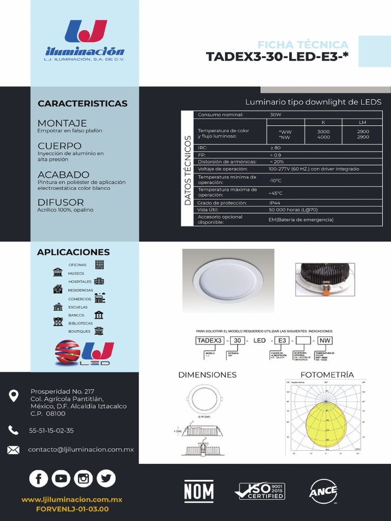 Tadex3 30 Led E3 | PDF