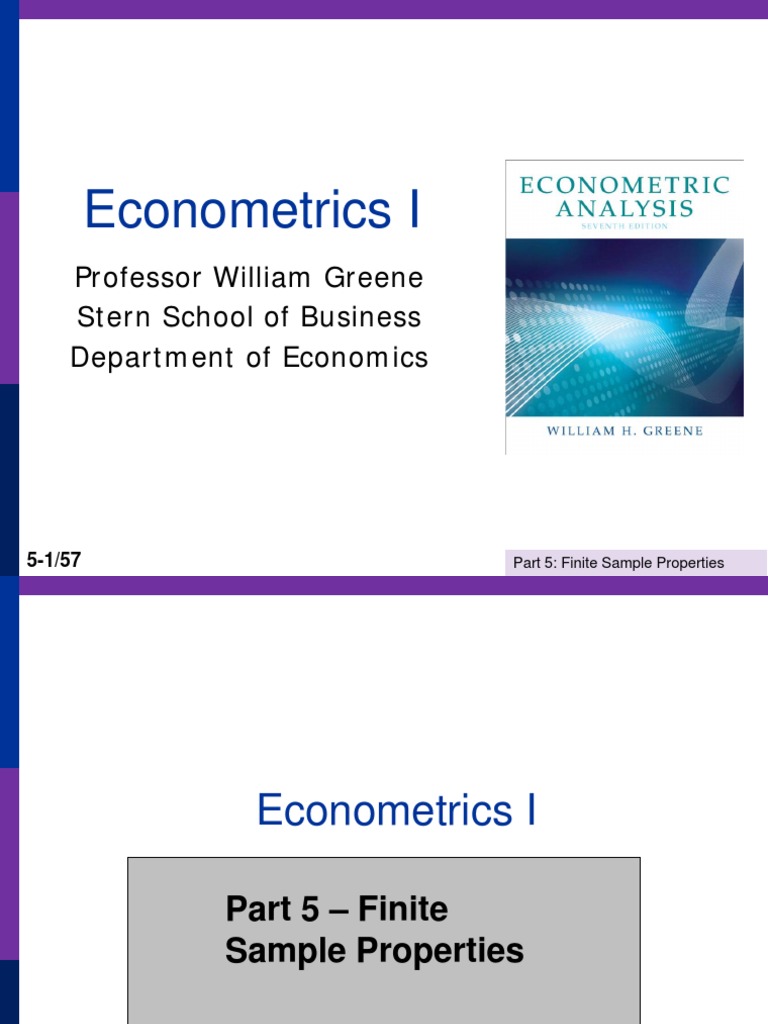 Econometrics I 5 Pdf Ordinary Least Squares Estimator