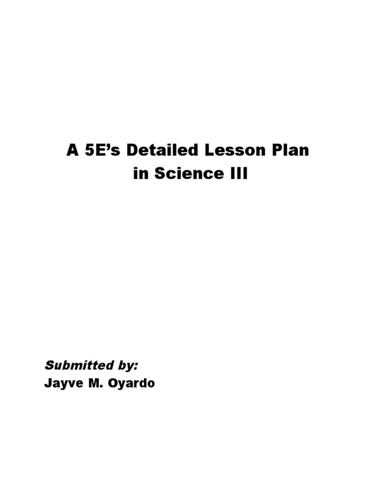 5e's Detailed Lesson Plan in Biology | PDF | Plants | Natural Environment