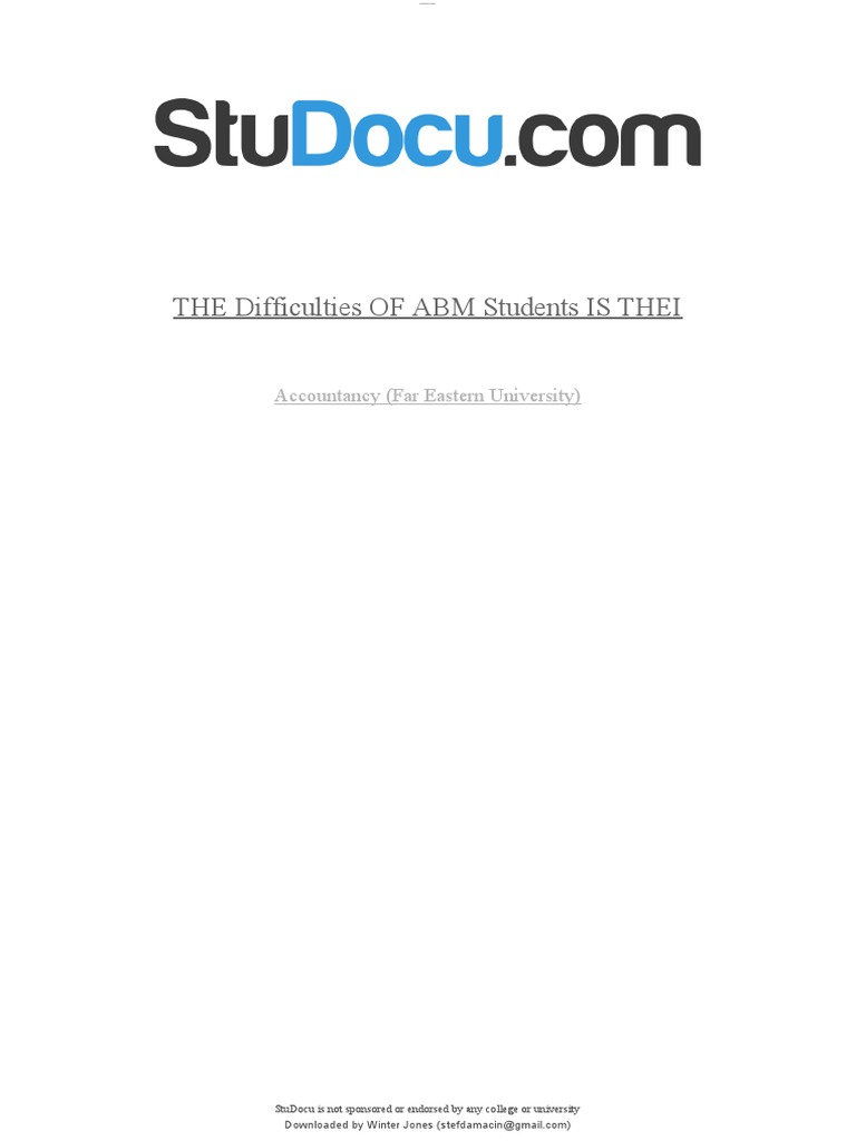 Challenges Faced by ABM Students | PDF | Teachers | Interview