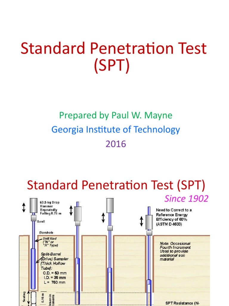 Standard Penetration Test SPT | PDF | Civil Engineering