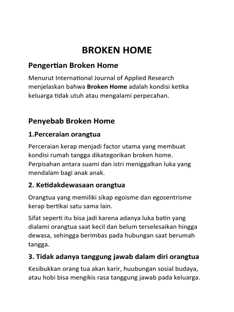 Broken Home | PDF