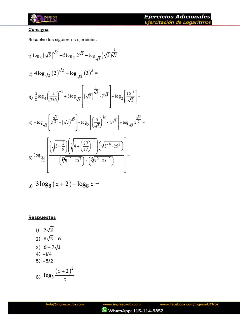 Clase 5 - Logaritmos | PDF