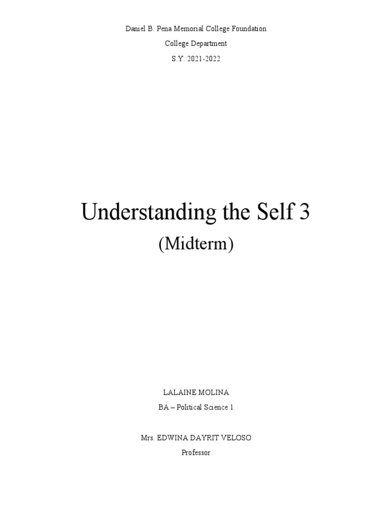 Module 2 Self 3 | PDF | Relationships | Parenting