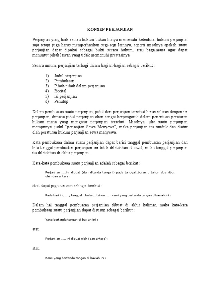 Contoh Perjanjian Klausul Arbitrase | PDF