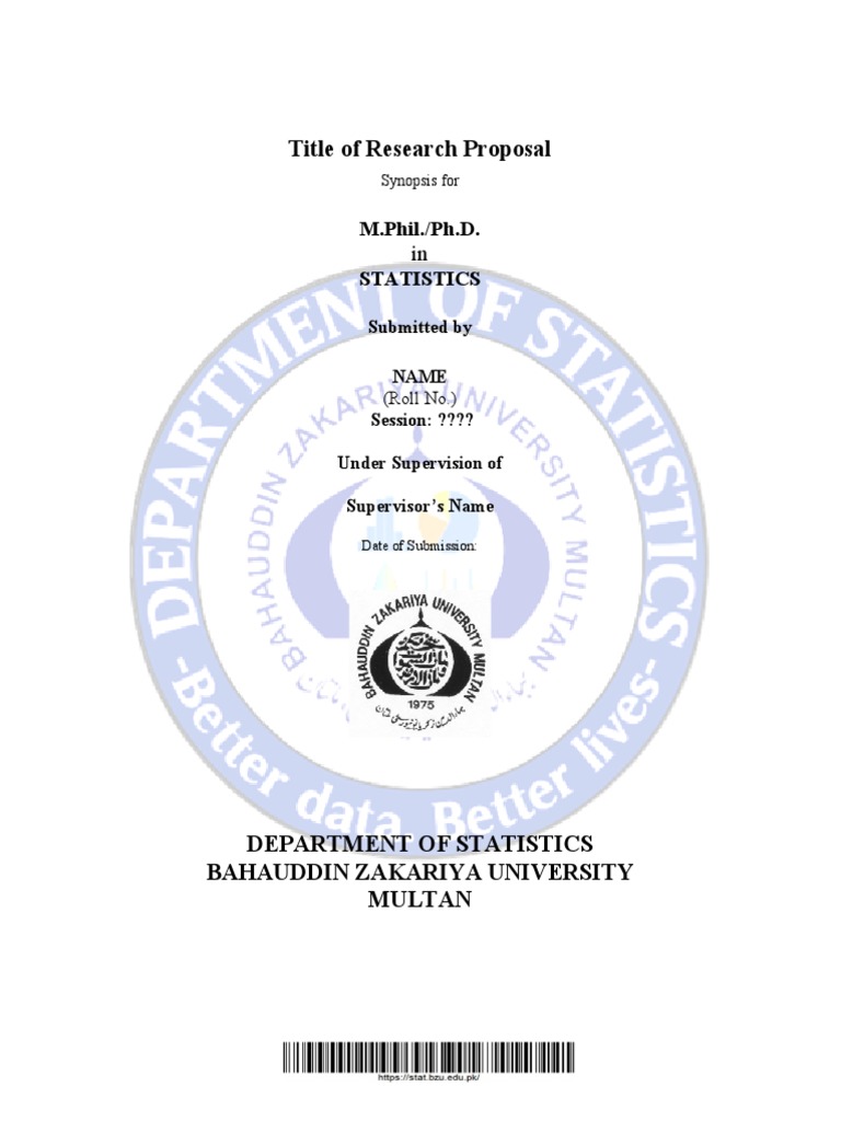 Template Research Proposal Stat BZU | PDF | Statistics | Cognition
