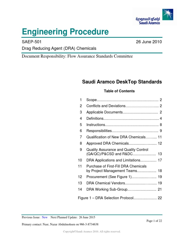 Engineering Procedure: Saudi Aramco Desktop Standards | PDF | Pump | Quality Assurance