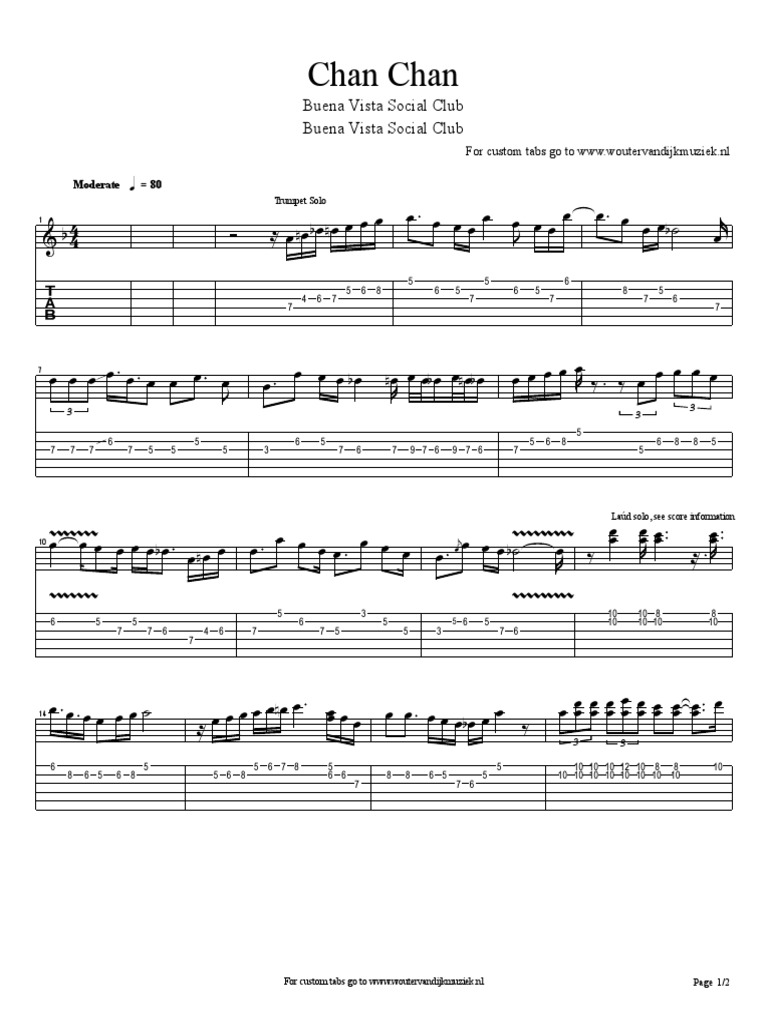 Buena Vista Social Club Chan Chan Solo 3 | PDF | Cuban Music