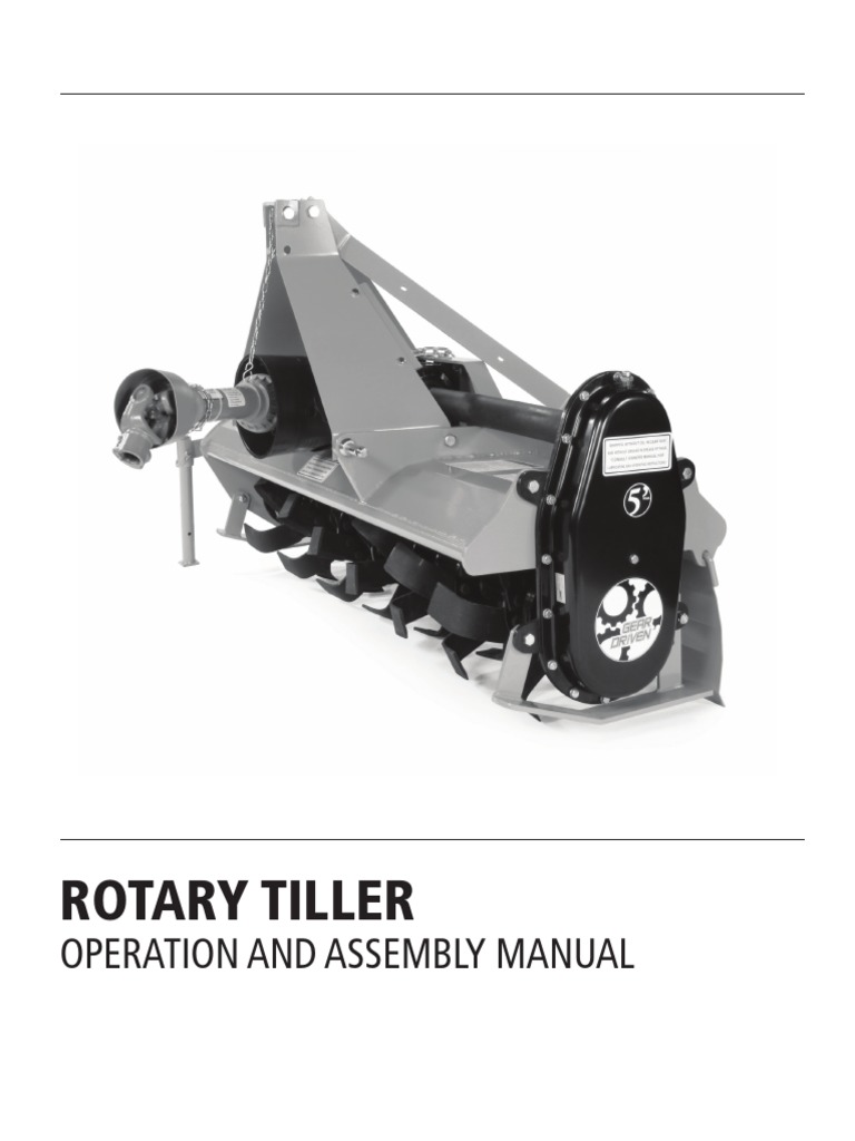 Rotary Tiller (Smooth Top) Manual - (272L) 07617 | PDF | Tractor ...
