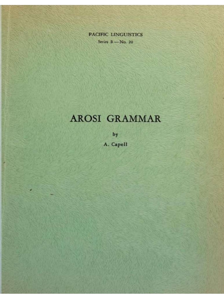 Arosi Grammar. | PDF | Phrase | Syntax