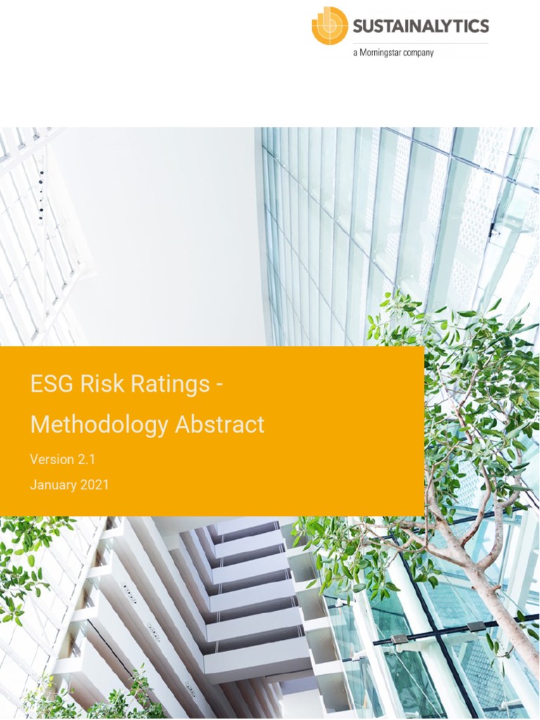 Sustainalytics ESG Ratings Methodology Abstract | PDF | Risk | Investing