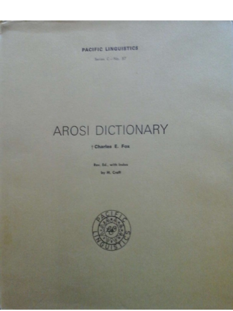 Arosi Dictionary c-57 | PDF | Linguistics | Human Communication