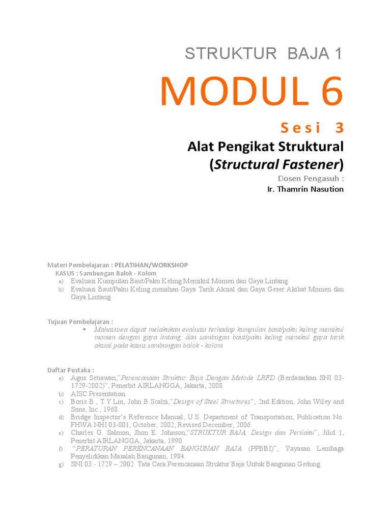 Modul 6 Sesi 3 Pengikat Struktural | PDF