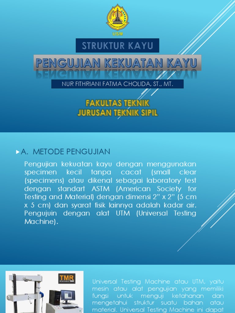 Kuliah 2. Metode Pengujian Kayu | PDF