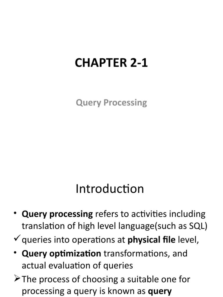 Query Processing | PDF | Databases | Parsing