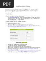 Touchstone 4 - Analyzing Your Personal Finances - Instructions | PDF ...