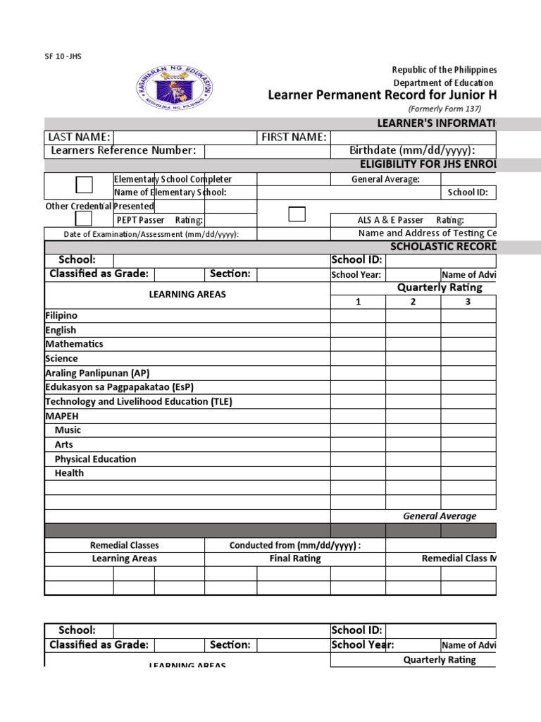 Learner'S Information: Last Name: First Name: Learners Reference Number ...