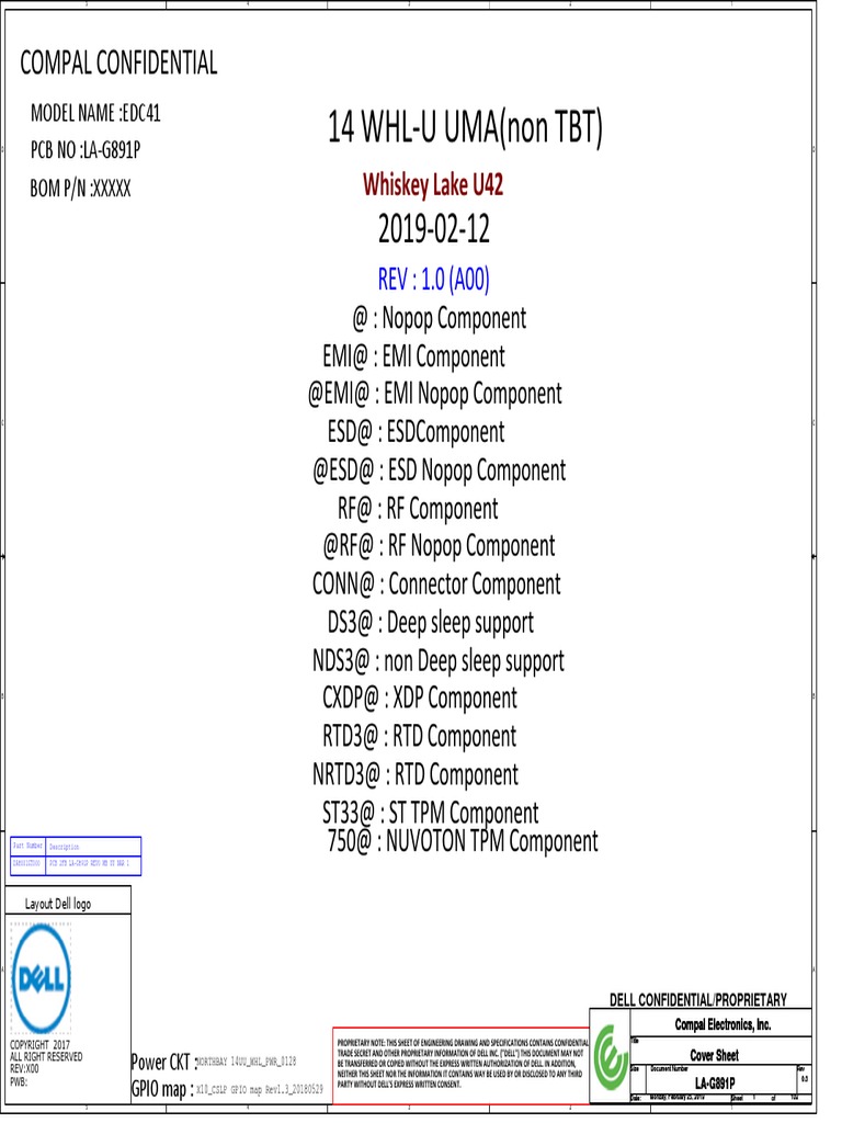 Dell 5400 EDC41 LA-G891P | PDF | Usb | Computer Standards