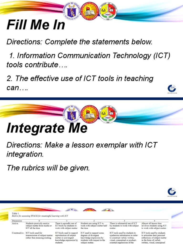 Slide Deck ICT Tools B Presentation To C Application | PDF | Art ...