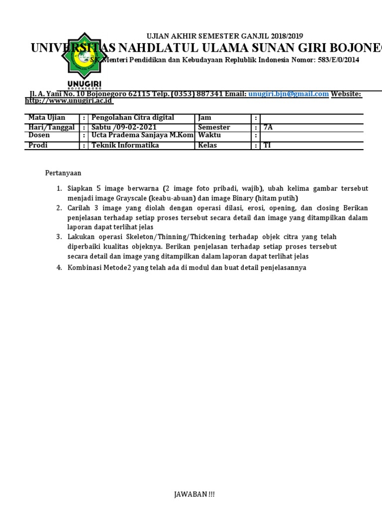 Soal UAS TI PCD-dikonversi | PDF