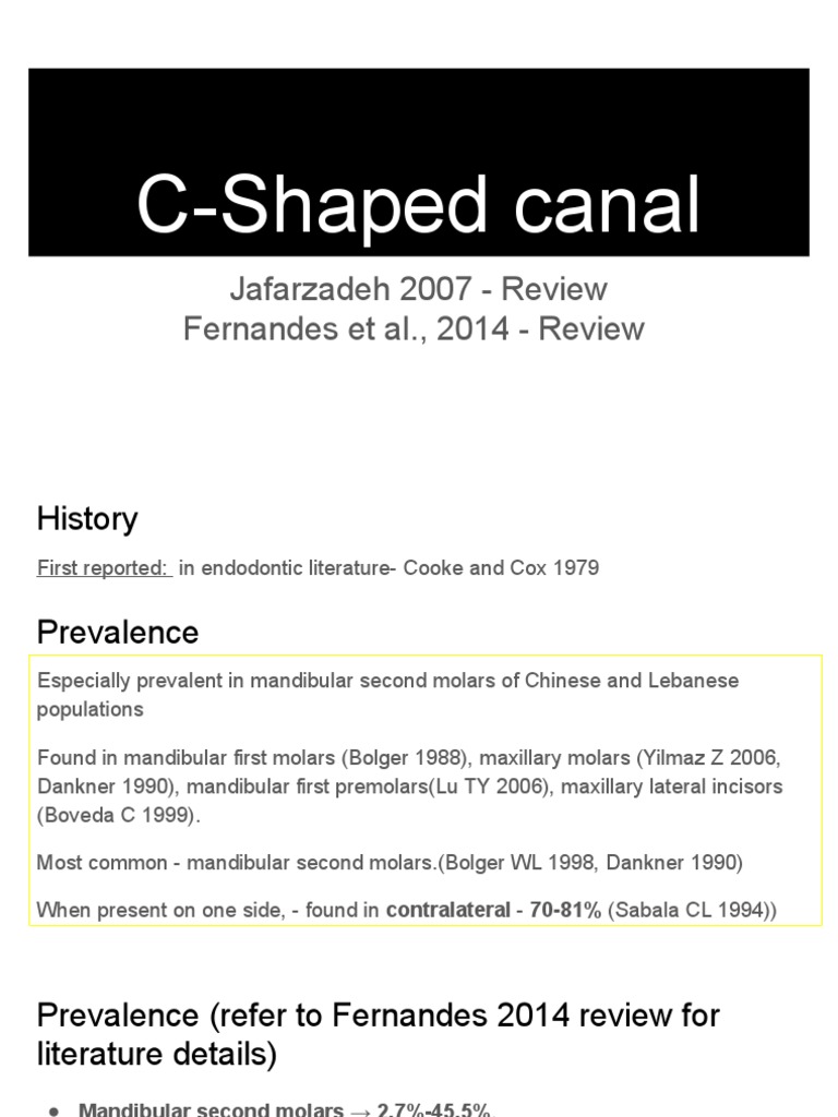 C Shaped Canal | PDF | Tooth | Mouth