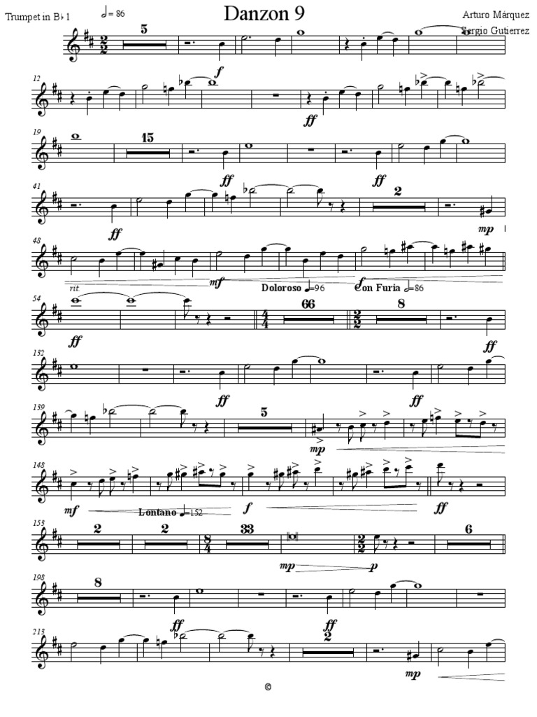 Danzon 9 - Trumpet BB 1 | PDF