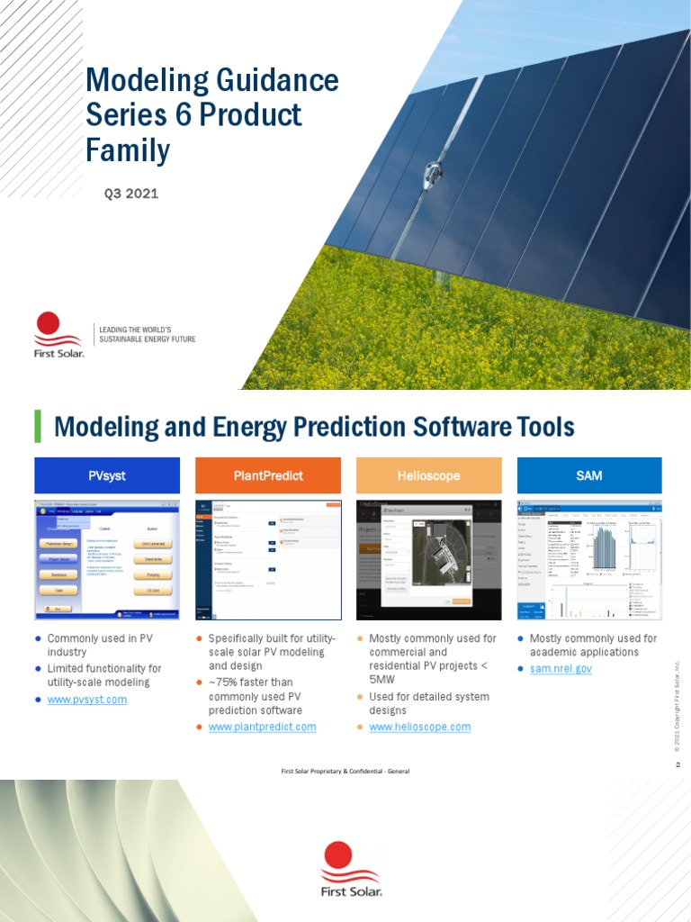 Modeling Guide For First Solar Thin Film Technology | PDF | Power ...