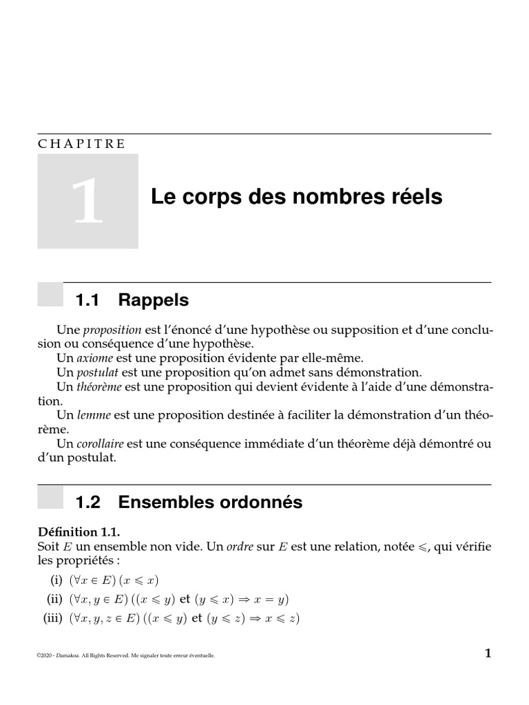 Ana1 Alglin | PDF | Séquence | Limite (mathématiques)