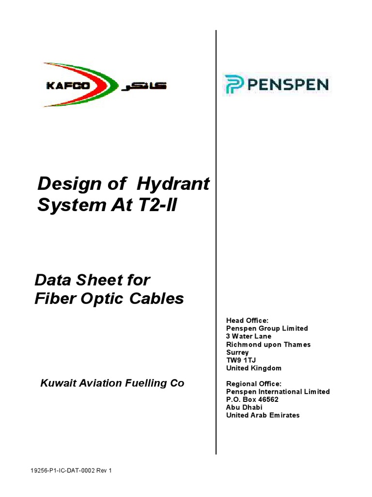 Datasheet For Fiber Optic Cables | PDF | Optical Fiber | Materials