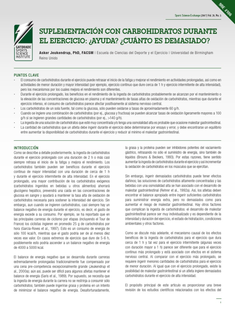 106 Asker Jeukendrup | PDF | Carbohidratos | Fructosa