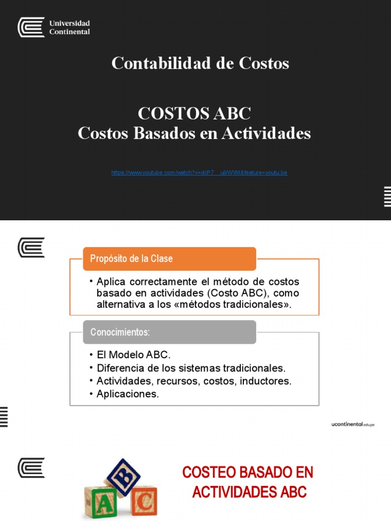 Sem 08 - Costeo ABC | PDF | Costo | Consumo (economía)