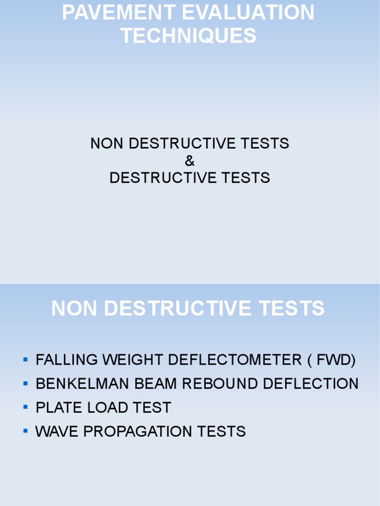 Pavement Evaluation | Download Free PDF | Applied And Interdisciplinary ...