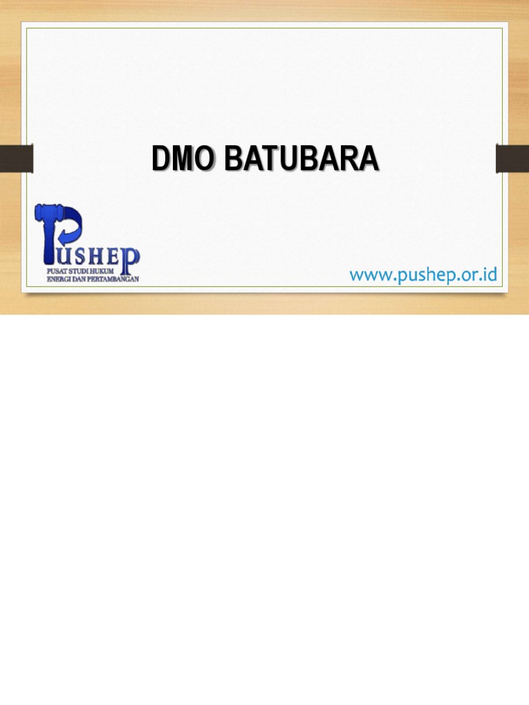 DMO Batubara Ref Minerba PDF | PDF