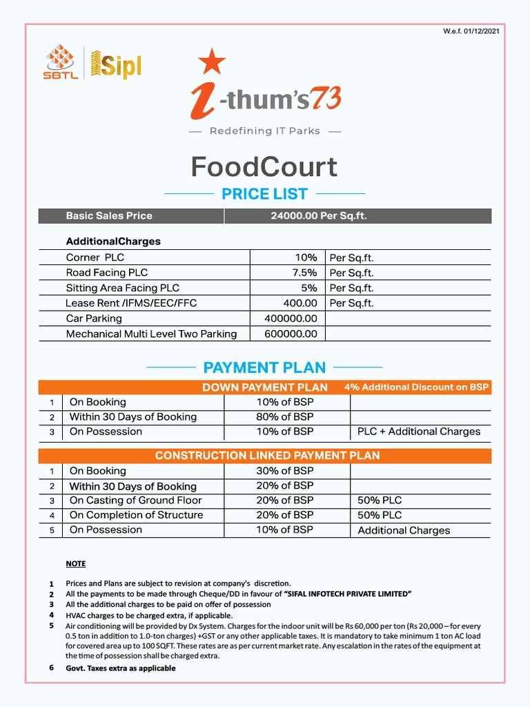 Ithums73 - Project - Price List-1 | PDF | Market (Economics) | Payments